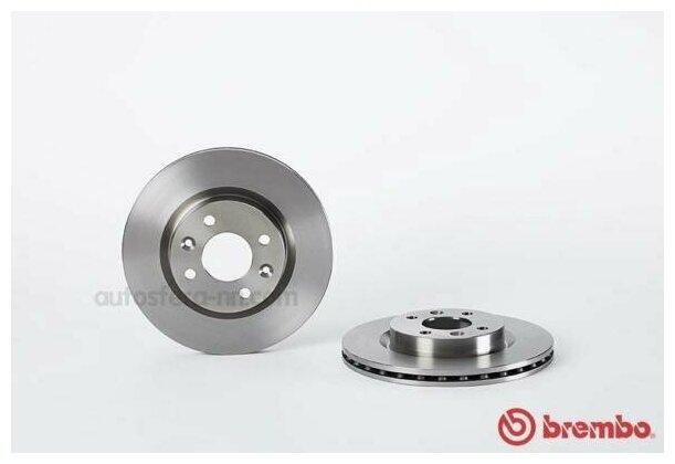 BREMBO 09580224 Диск торм. пер. вент.[259x20.6] 4 отв.