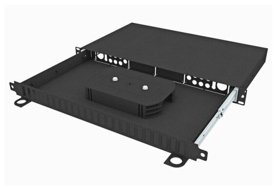 Кросс оптический Toplan , стоечный 19", выдвижной, 4 DSC/QLC адаптера, 1U, черный (КРСв-Top-1U-04DSC/QLC-BK)