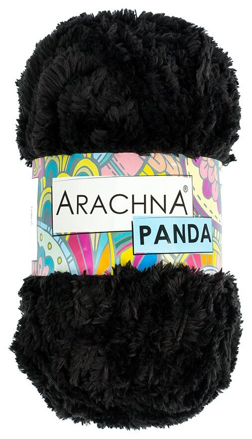 Пряжа ARACHNA "PANDA" 100% полиэстер 100 г 75 м №51 черный