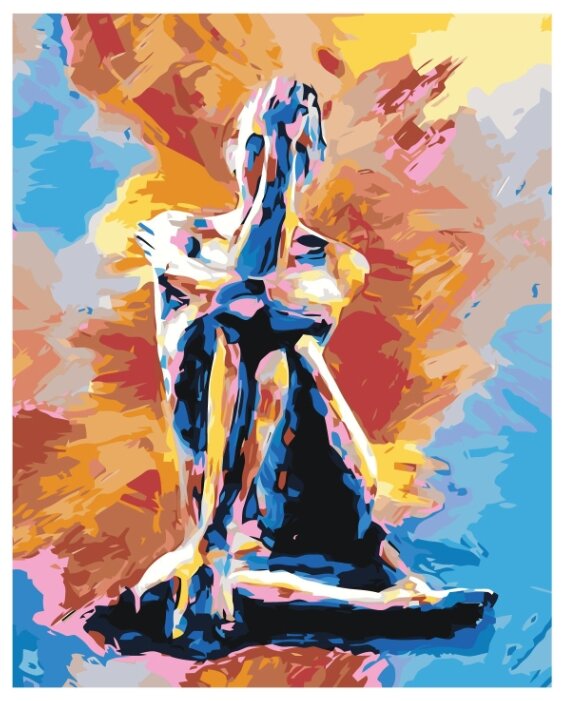 Красочная девушка Раскраска картина по номерам на холсте