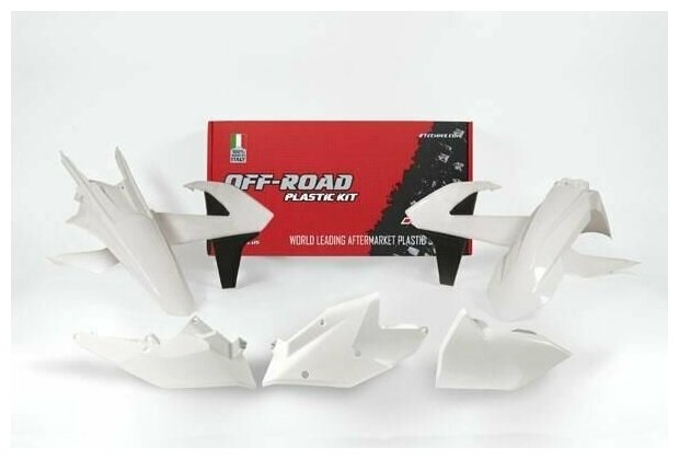 Комплект пластика RTech R-KITKTM-BN0-417 KTM XC-W, EXC-EXCF бело-черный для мотоцикла