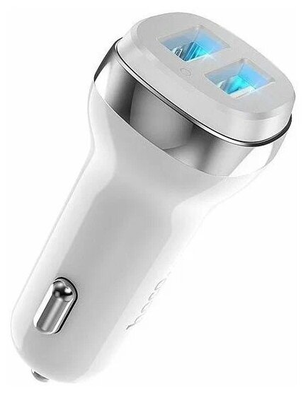 Автомобильное зарядное устройство HOCO Z40, white