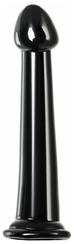 Черный фаллоимитатор Jelly Dildo M - 18 см. Производитель - Toyfa Basic.