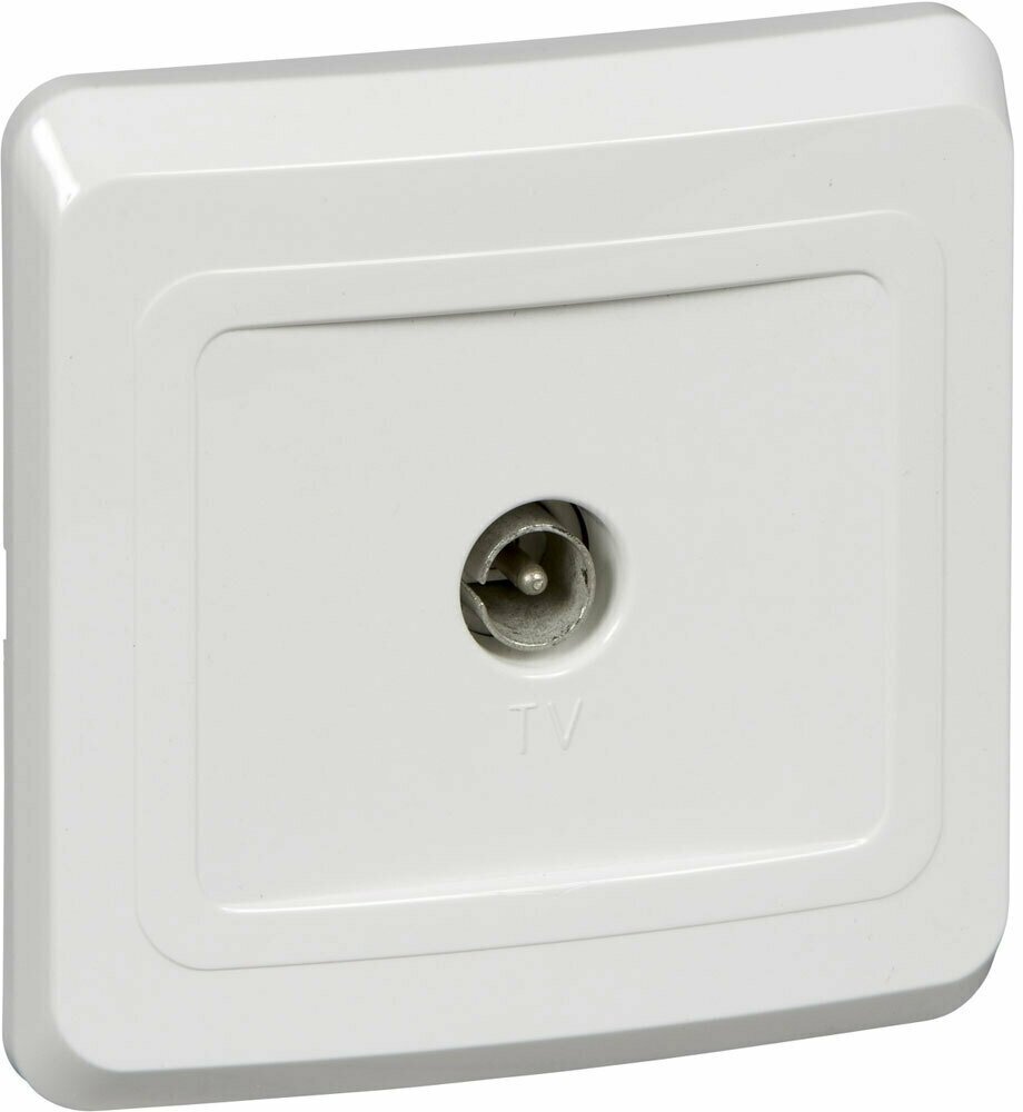 Розетка телевизионная Schneider Electric Etude, скрытый монтаж. Белая