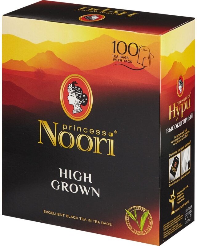 Чай Принцесса Нури Высокогорный черный 100пак/уп 66526