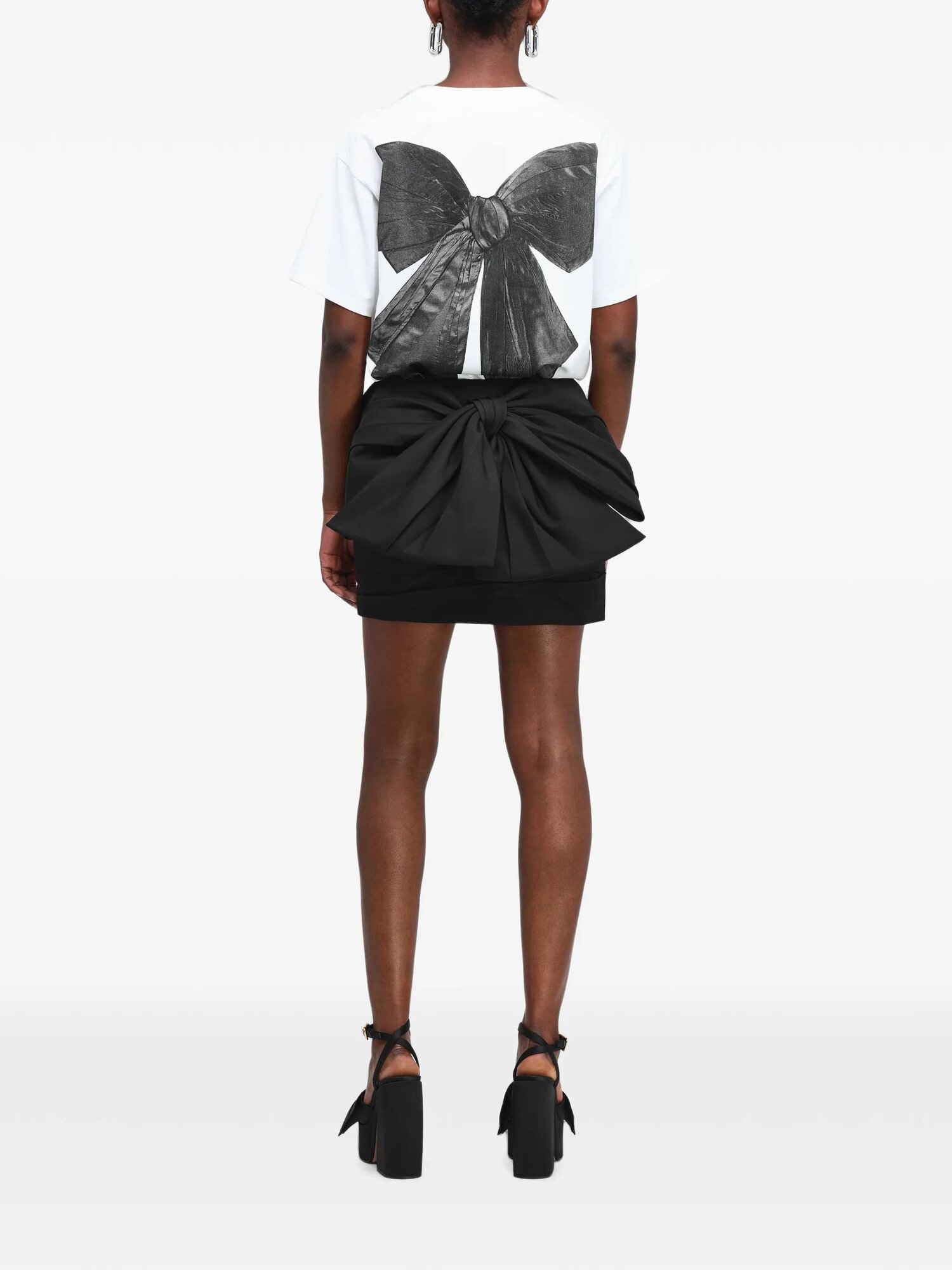 Юбка MARC JACOBS Bow ruched skirt, размер 4, черный — фото 1