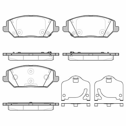 Комплект передних тормозных колодок Remsa 178302