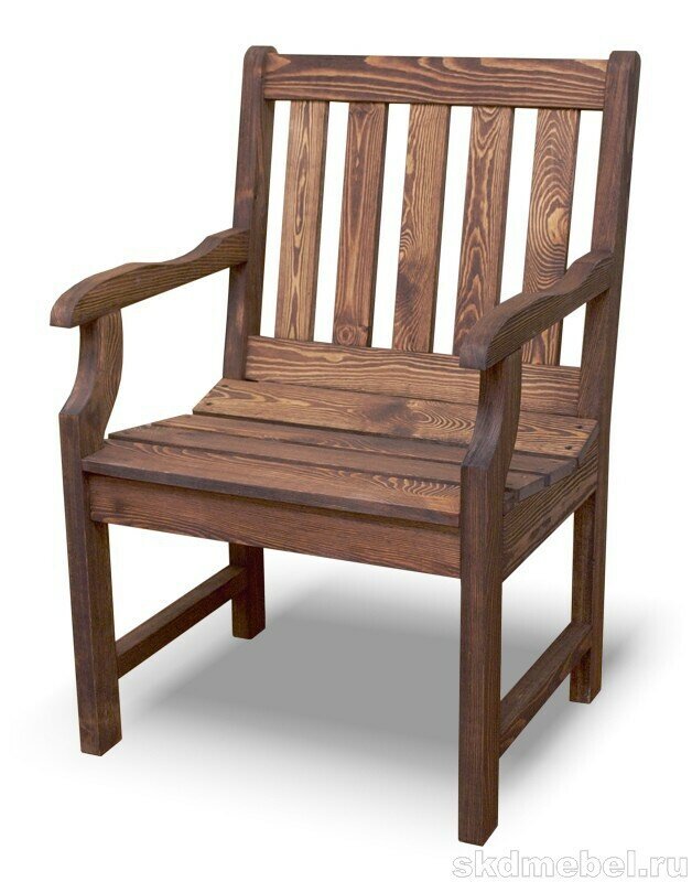 Кресло для сада Ирбея №3 (массив сосны, старение)