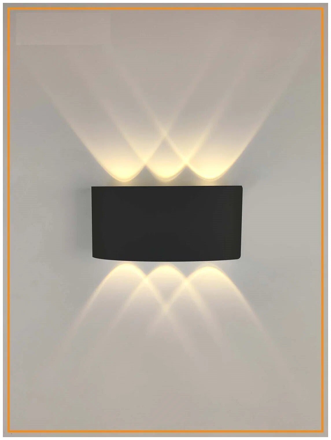 Светодиодный светильник, бра LINZA SIX 6W R-170-WW-black-220-IP54, ESTARES