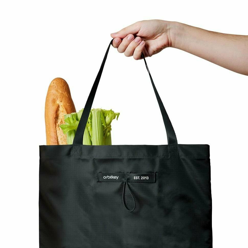 Сумка тоут Orbitkey Сумка Orbitkey Foldable Tote Bag, фактура гладкая, черный — фото 1