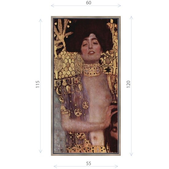 Картина Декор Депо Густава Климта Юдифь Матовый холст в раме 120х60 см