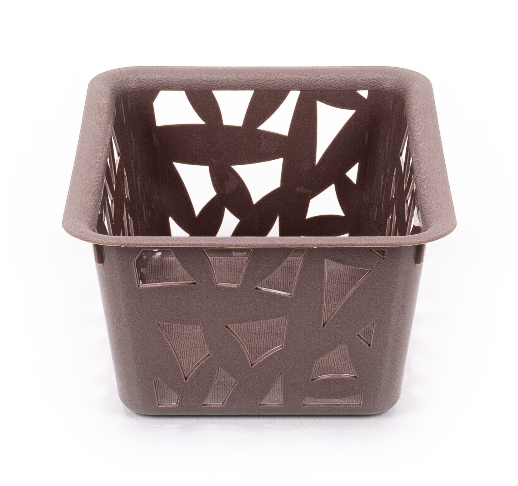Корзина для хранения Econova Универсальная полипропилен коричневая XS 145х110х60мм