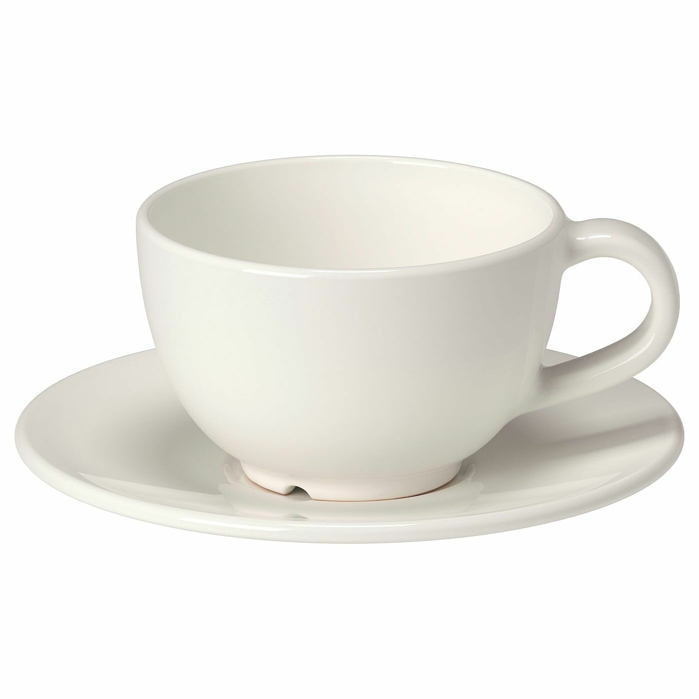 VARDAGEN Чашка кофейная с блюдцем IKEA, белый, 140 мл (90372393)