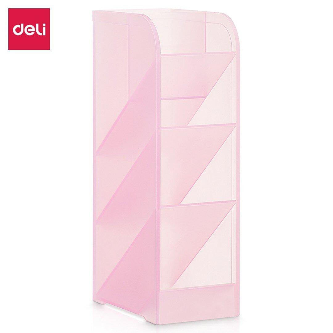 Подставка для пишущих принадлежностей, 5 отделений, розовая (8932Pink)