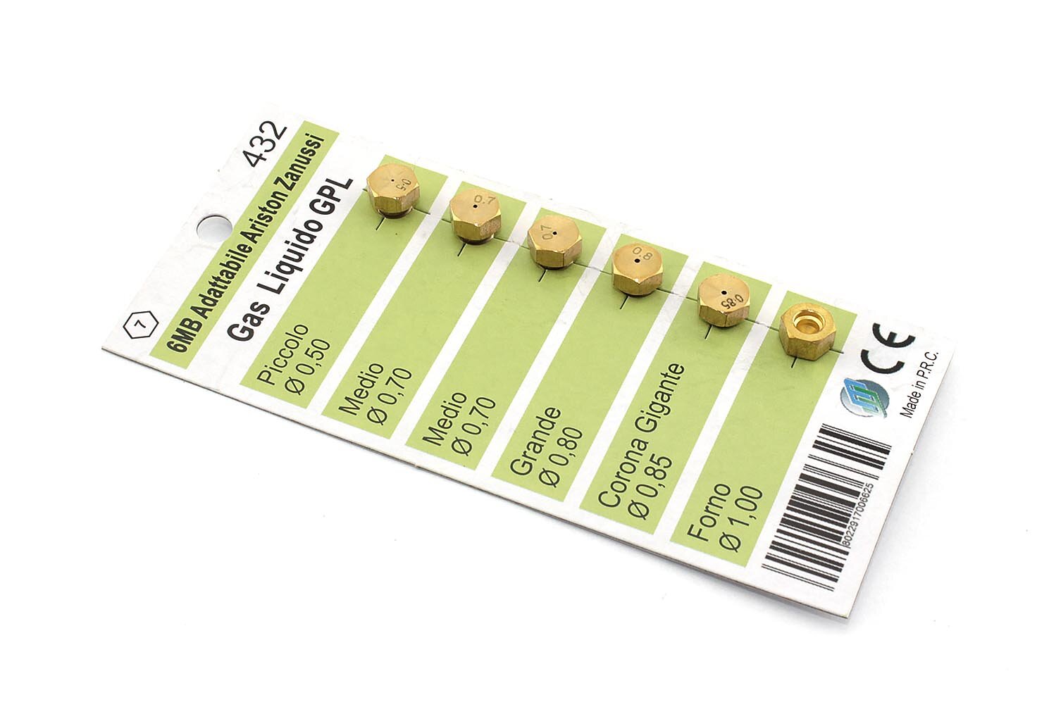 Жиклёры (форсунки) на баллонный газ Wo432 (D=0.50, D=0.70, D=0.70, D=0.80, D=0.85, D=1.00)