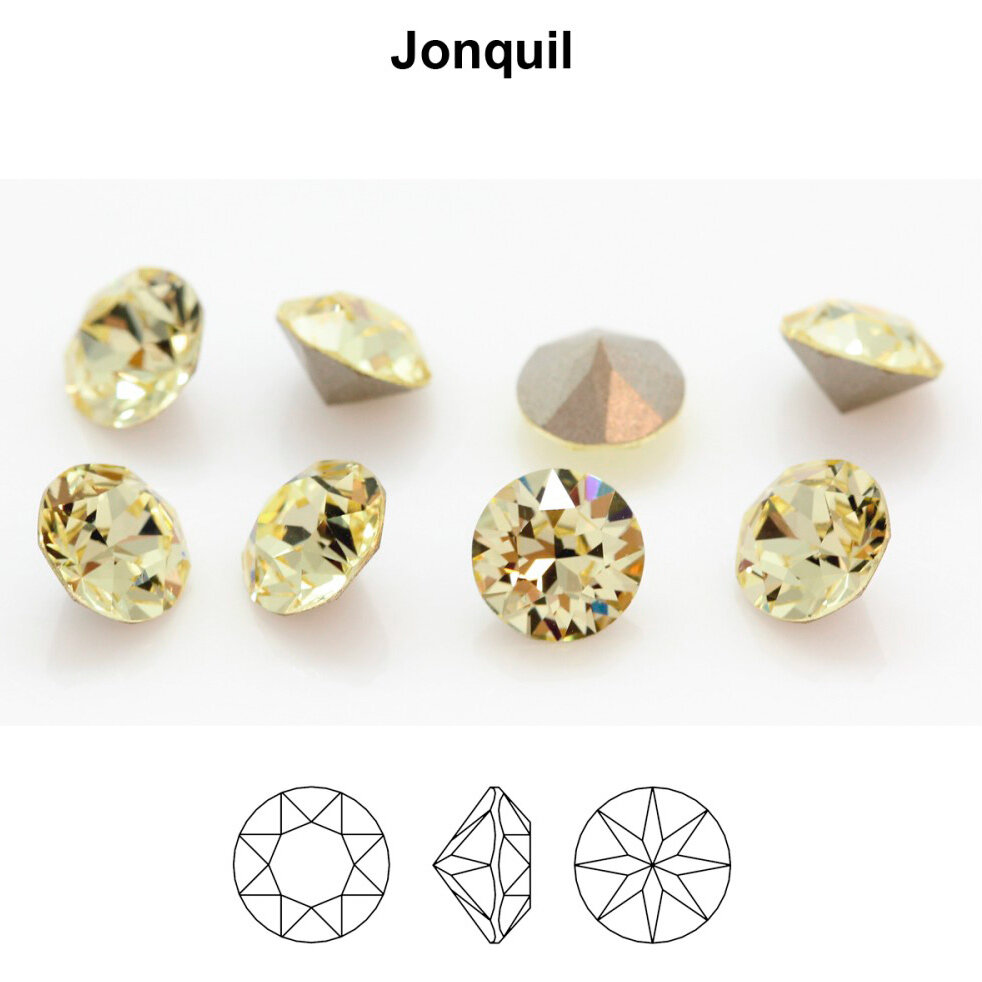 Ювелирный кристалл Swarovski, Шатон (#1088), pp32 (4мм), светло-желтый, с фольгой, 20 шт.