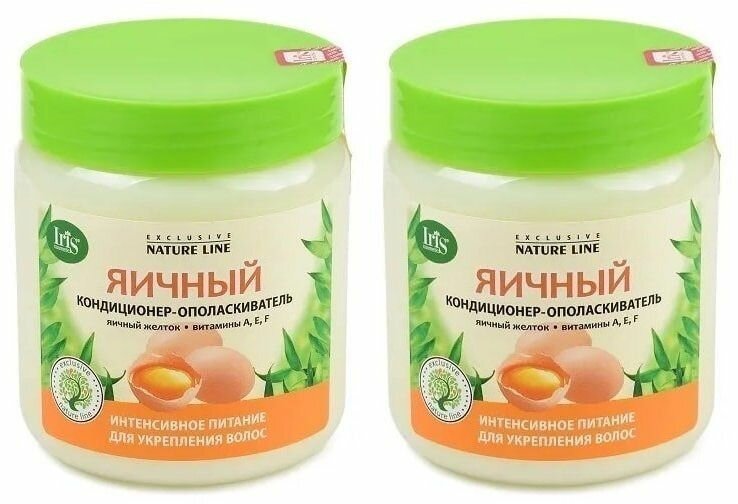 Iris cosmetic Кондиционер-ополаскиватель для волос Exclusive Nature Line, Яичный, 500 мл, 2 шт.