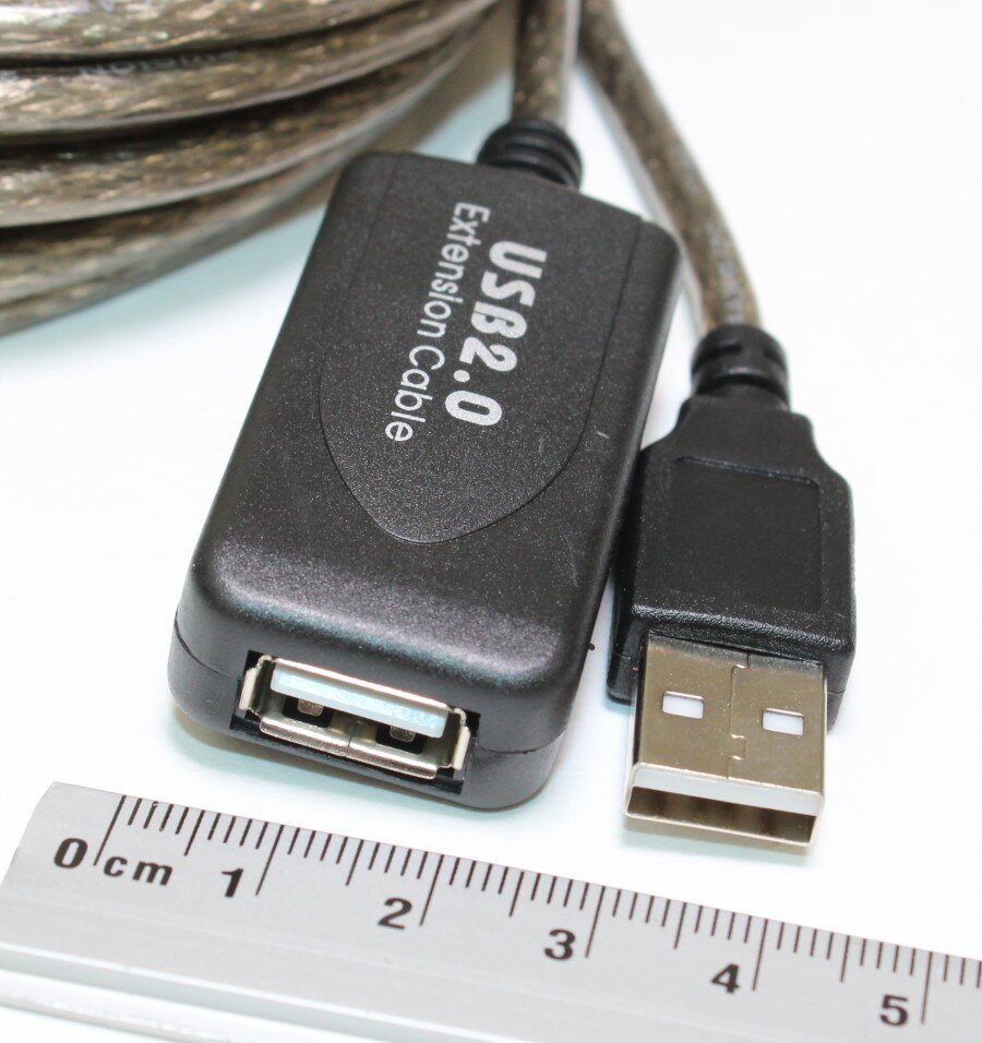 Удлинитель USB (USB AM-USB AF) DAYTON, силикон, CU, с усилителем, 7,0 м