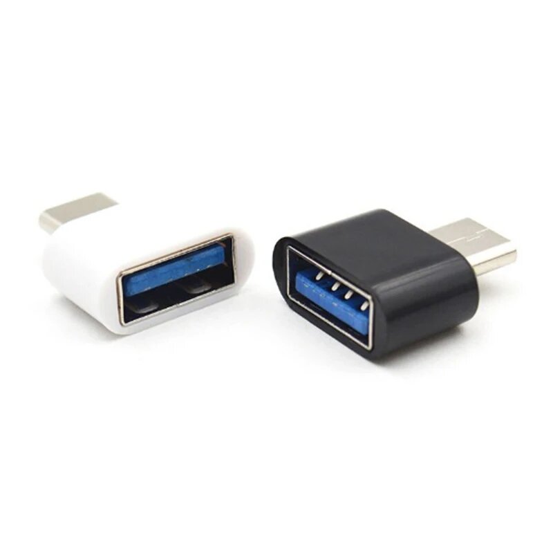 Переходник USB (гнездо) на USB-C Type C 3,1 OTG (штекер) для Samsung S8, LG G6, G5, V20, OnePlus 2, 3, Huawei P9, P10 Plus white
