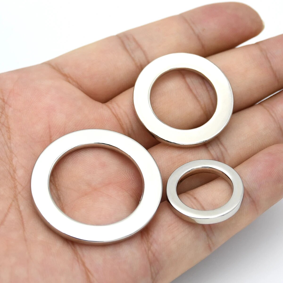 Металлическая круглая пряжка CLOXY ID 19mm, Silver