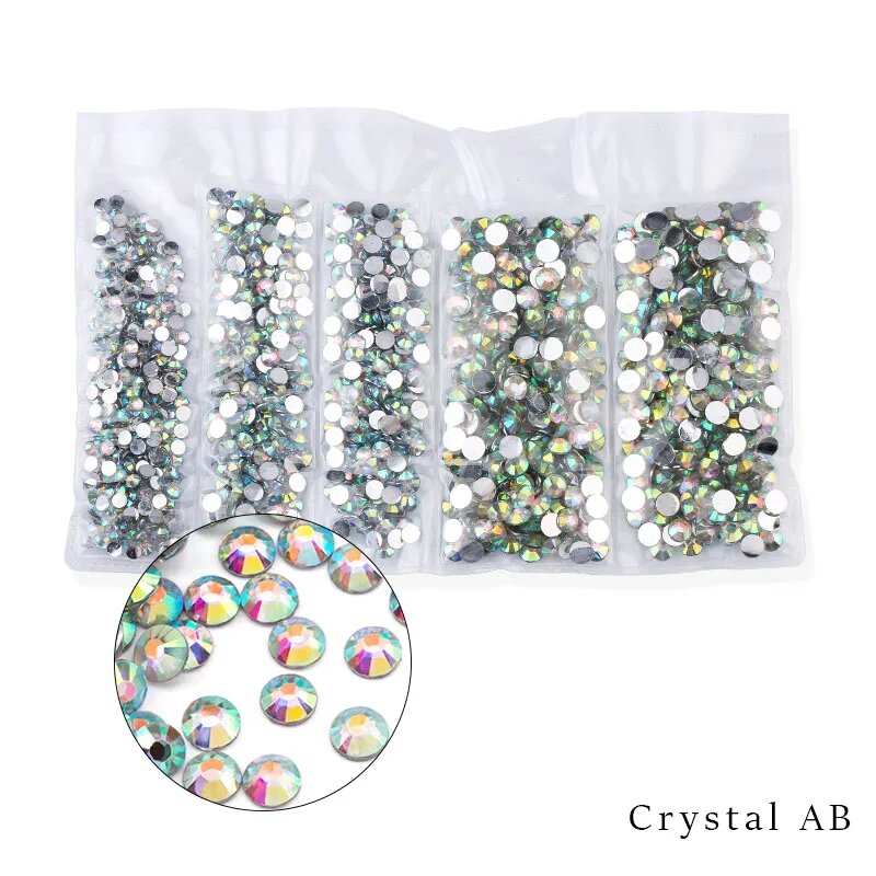 Стразы QIAO полимерные разноцветные 3-5 мм 2000 шт. 22