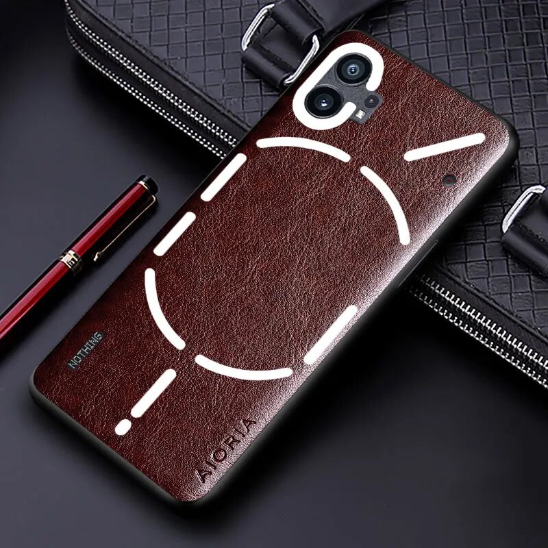 Кожаный чехол Nothing Phone 2 Coffee