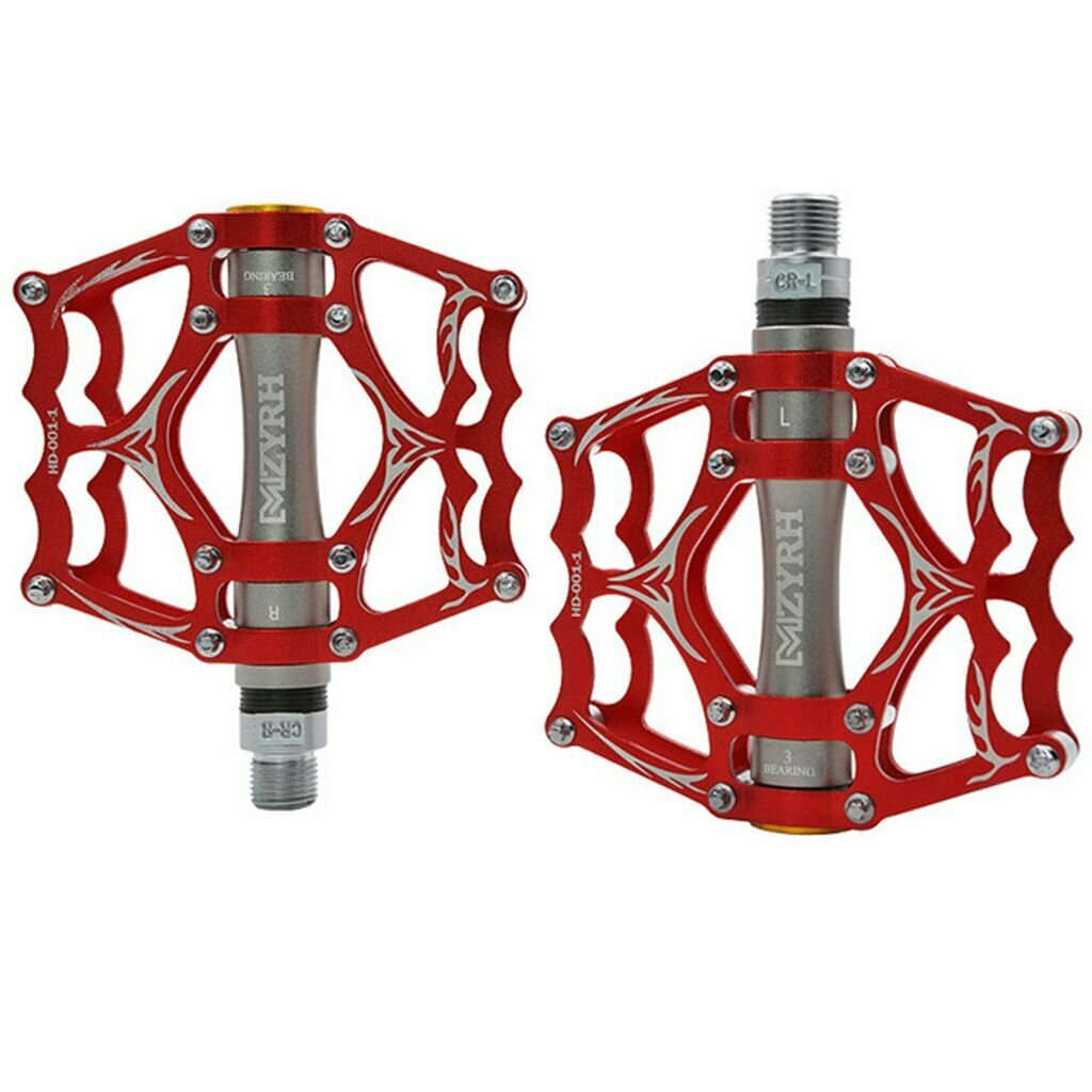 (1 пара) Сверхлегкие велосипедные педали-красные и серые