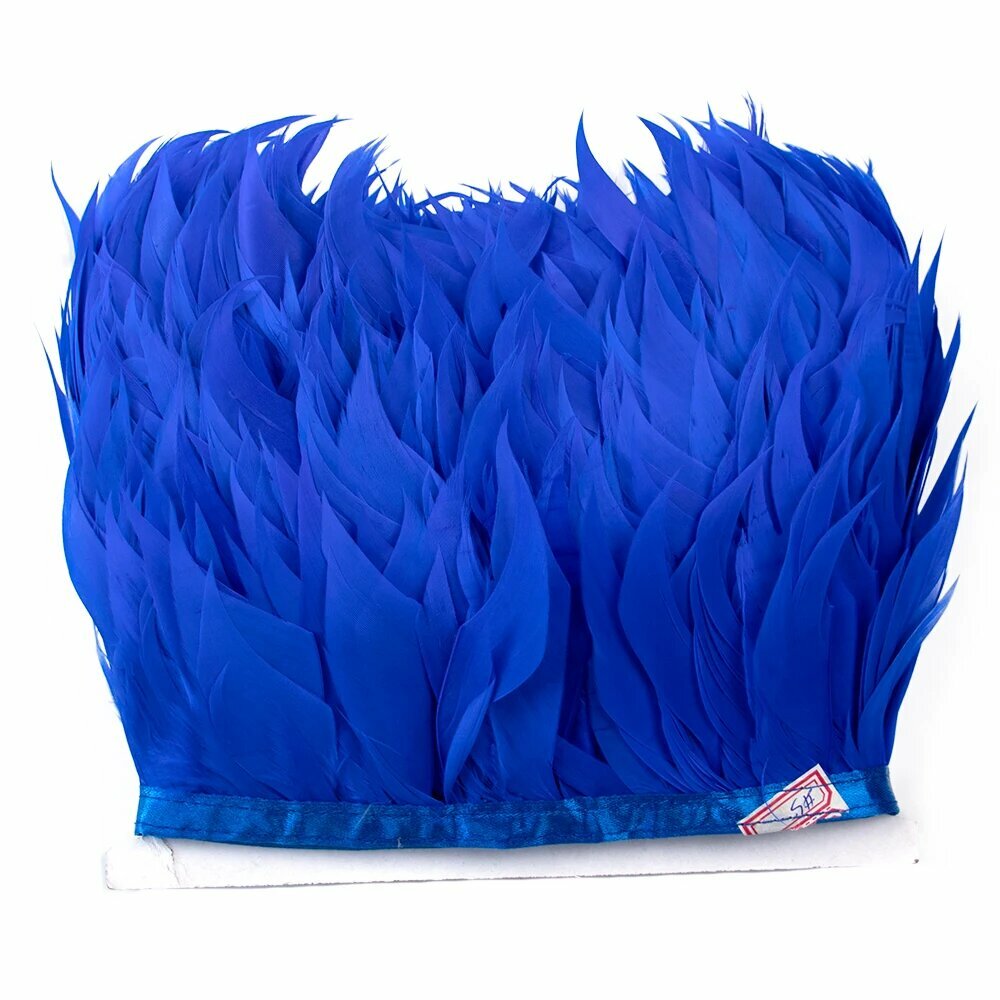 Натуральные гусиные перья для декора 8-10 см DailyBesdeals Синий, Royal blue