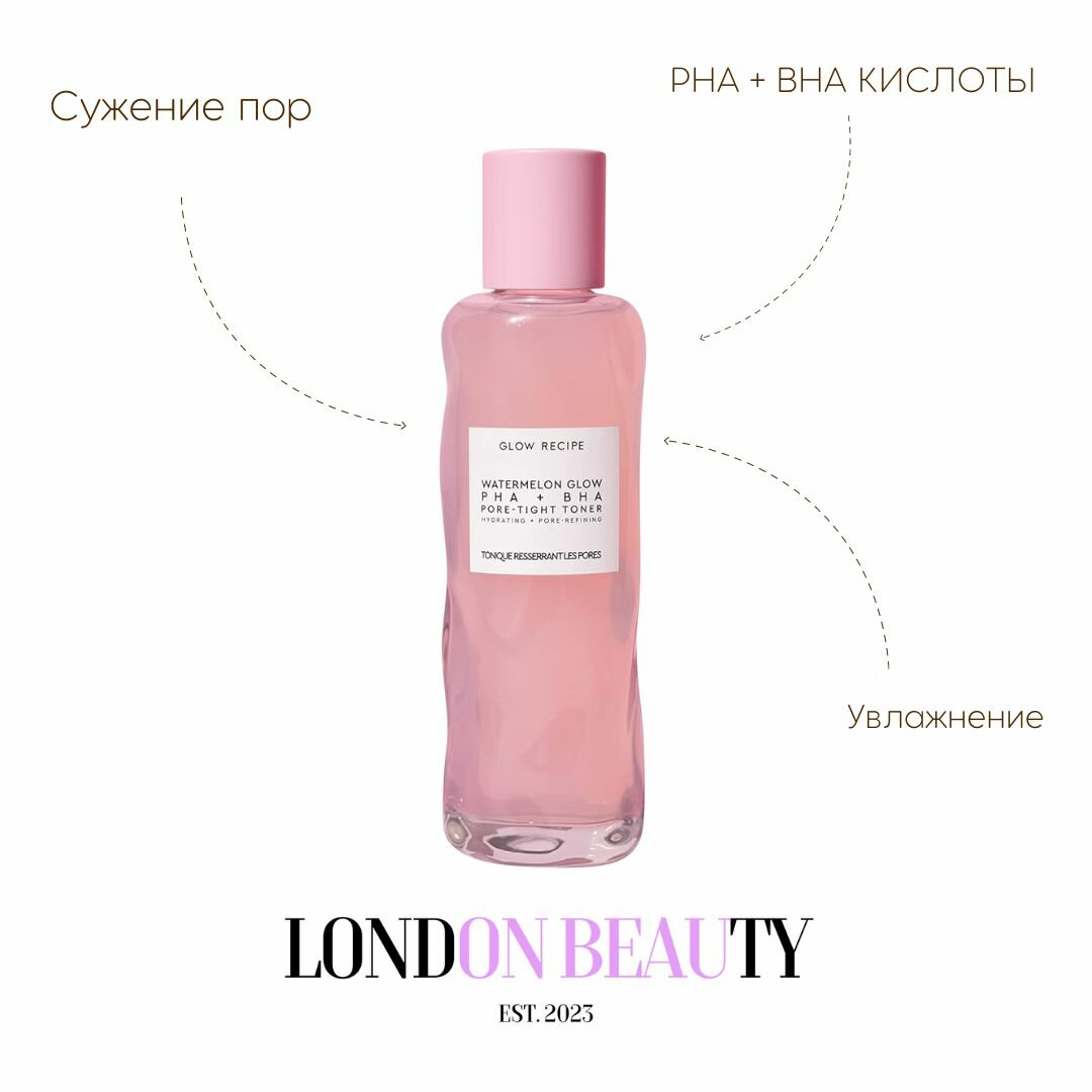 GLOW RECIPE Watermelon Glow PHA+BHA Pore-Tight Toner Тоник для лица уменьшающий поры