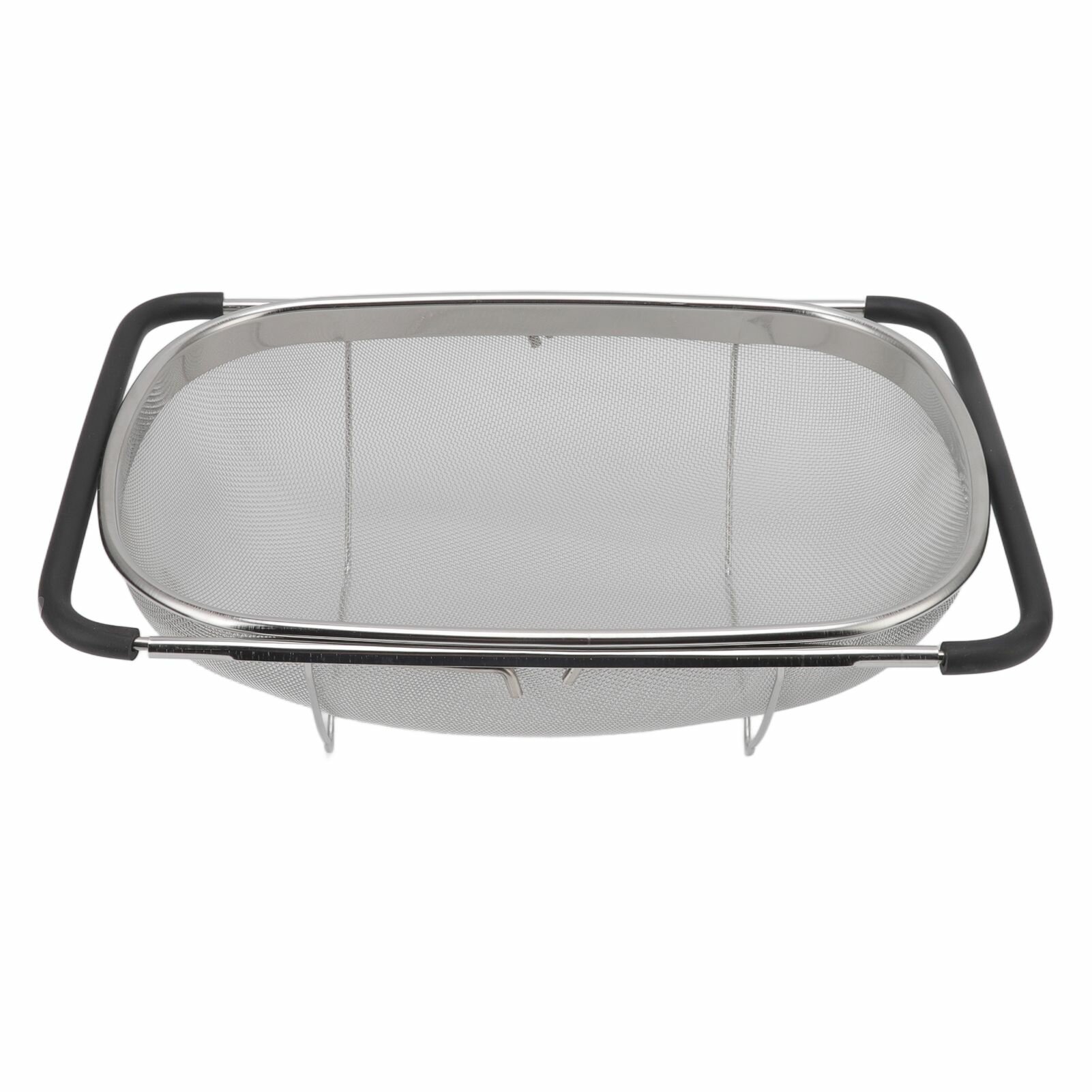 Дуршлаг из нержавеющей стали, телескопическая корзина-ситечко с резиновой ручкой, инструмент для корзины-сито для кухонной раковины