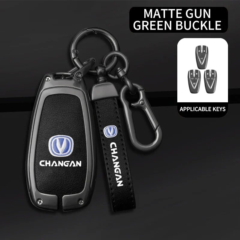Новый чехол для автомобильного ключа для Changan CS35PLUS CS35 Plus CS55 PLUS CS75 PLUS Eado UNI-T UNI K Oushang X5 X7 EV 2019 2020 2021 2022 Gun black