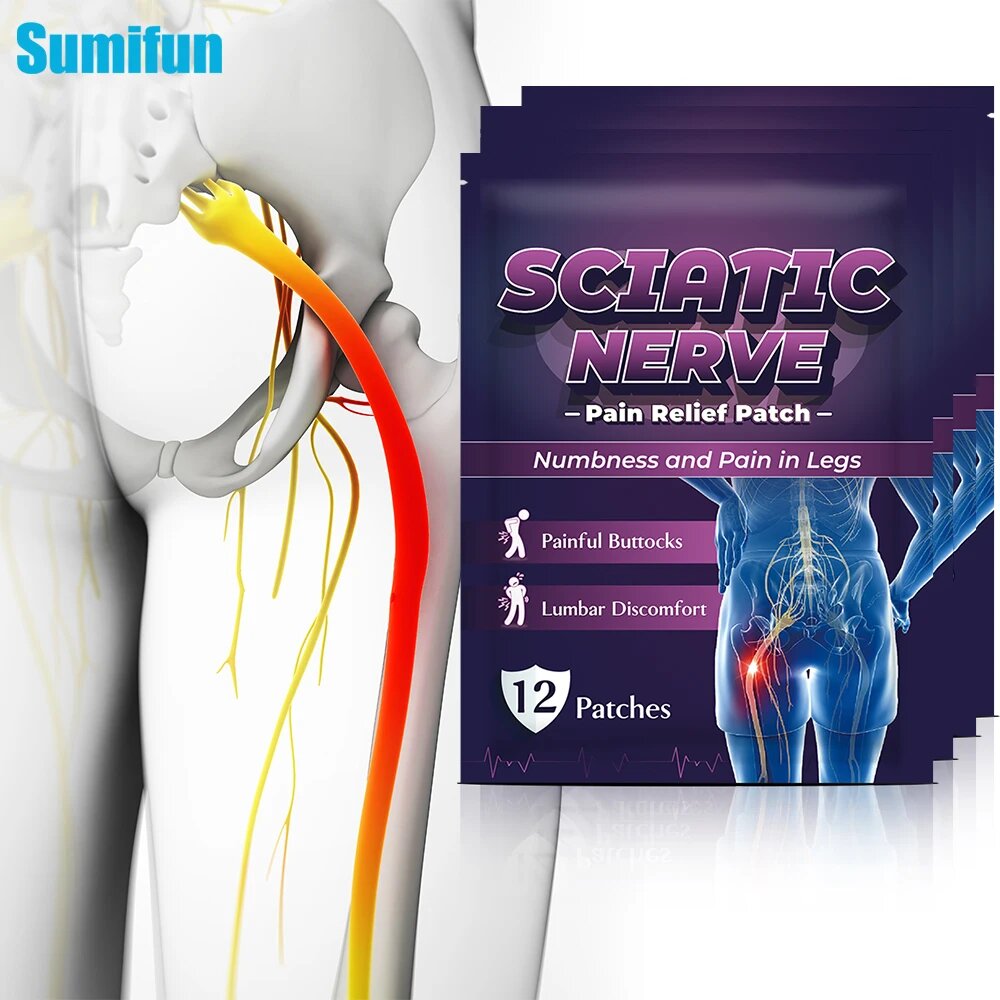 Sumifun, пластырь от ишиаса, 12 шт.