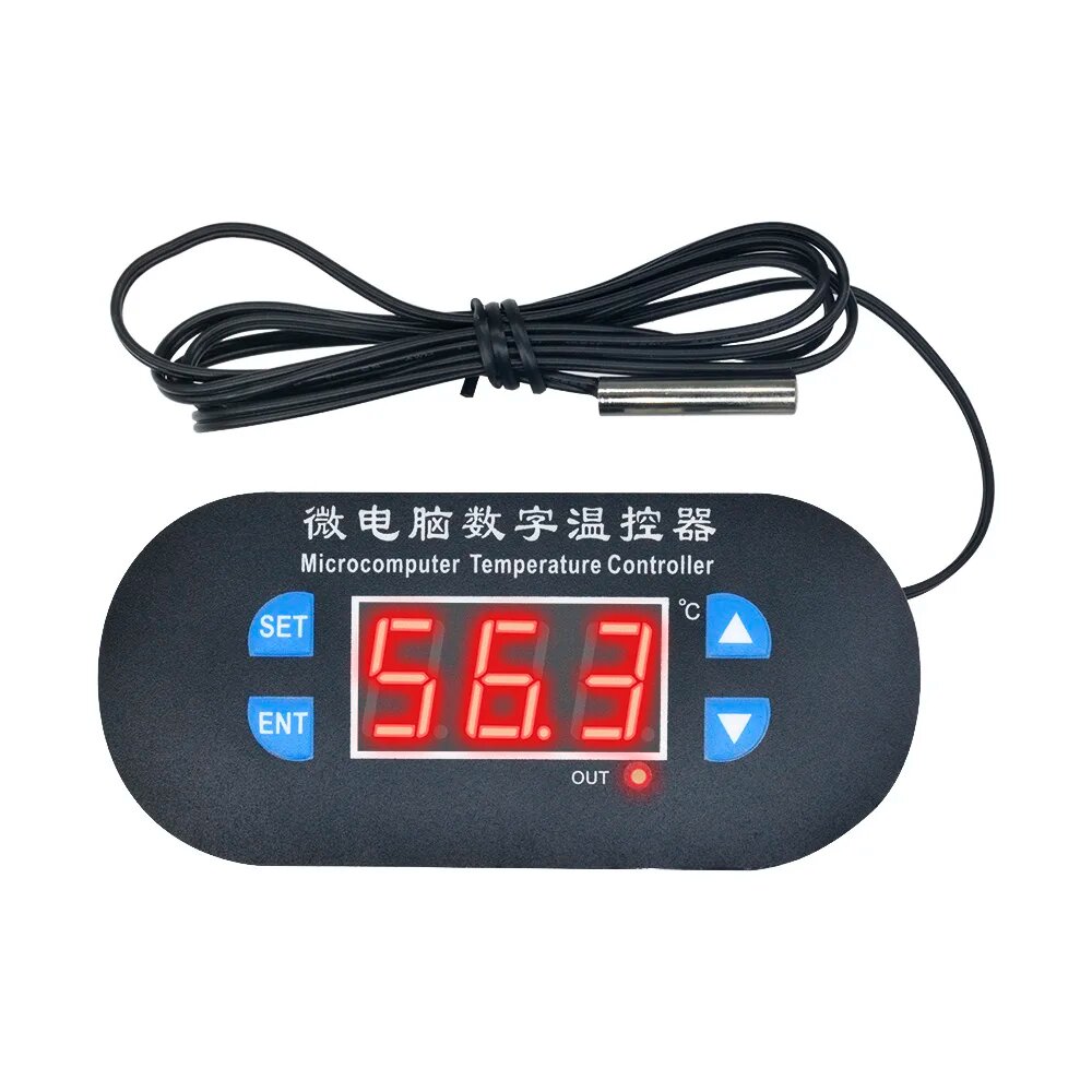 Термостат цифровой Microcomputer Temperature Controller DC 12V Red