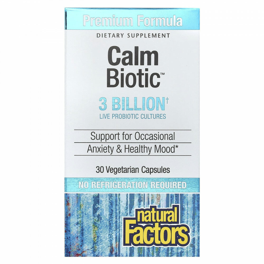 Natural Factors, Calm Biotic™, 3 млрд, 30 вегетарианских капсул