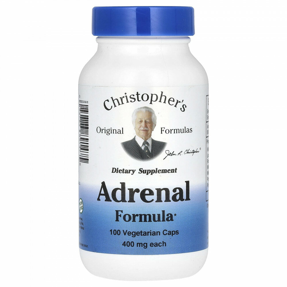Christopher's Original Formulas, Adrenal Formula, 100 вегетарианских капсул
