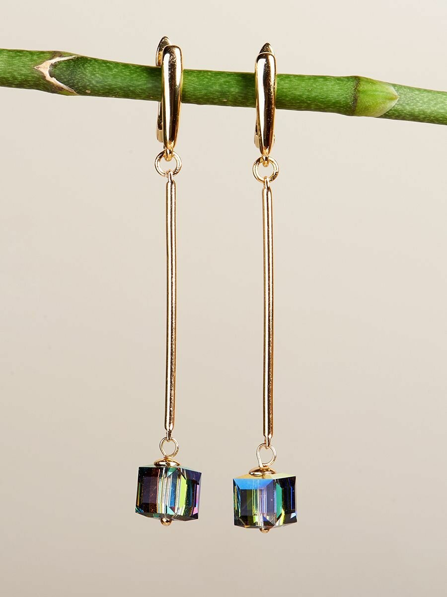 Серьги, кристаллы Swarovski, кристалл, стекло