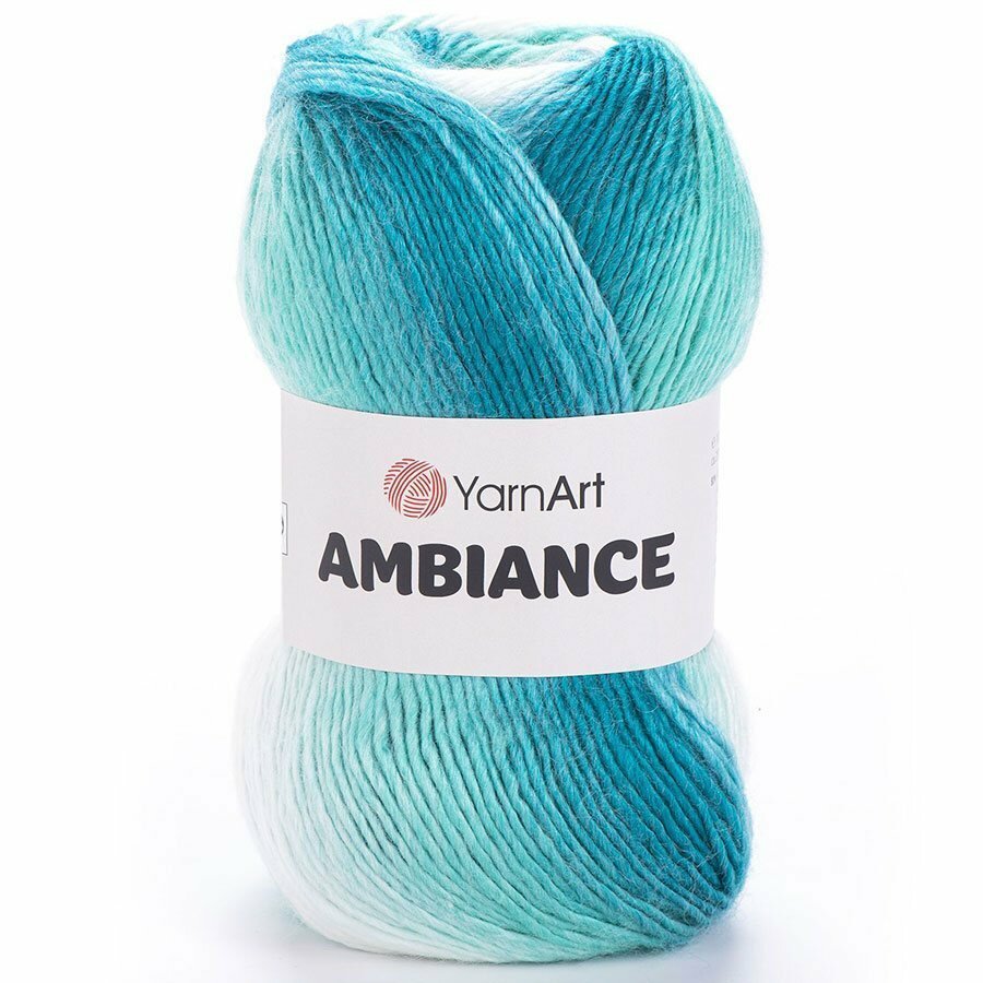 Пряжа Yarnart AMBIANCE 155 м. волна/бирюза (5 мотков)