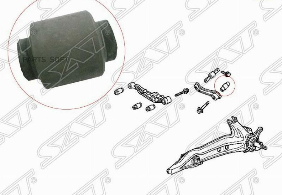 ST52395SH3004 SAT Сайлентблок заднего верхнего поперечного рычага HONDA CIVIC/CR-V/DOMANI/INTEGRA/ORTHIA/PARTNE