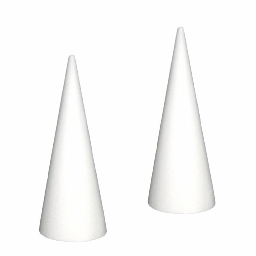 Форма-заготовка для творчества Туендатская сувенирная мастерская из пенопласта, Конус, 12х7 см, Еврослот , 2 шт