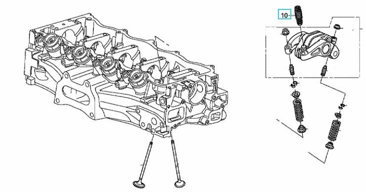 Пружина компенсатор рокера; Артикул Honda/Acura: 14820R1AA01 (Оригинал)