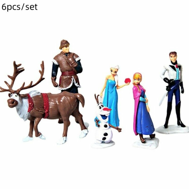 Коробка с шестью фигурками принцесс из мультфильма "Холодное сердце" Disney: Анна, Эльза, Олаф, Кристоф, Принц Ханс и Свен.