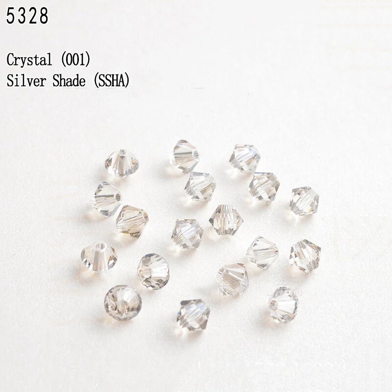 Кристаллы Swarovski 5328 биконы, 3 мм, Silver Shade (SSHA)