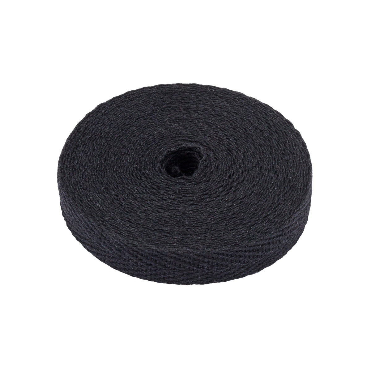 Киперная лента 1 см*4,57 м, для шитья и рукоделия, хлопок, Айрис (69 черный)