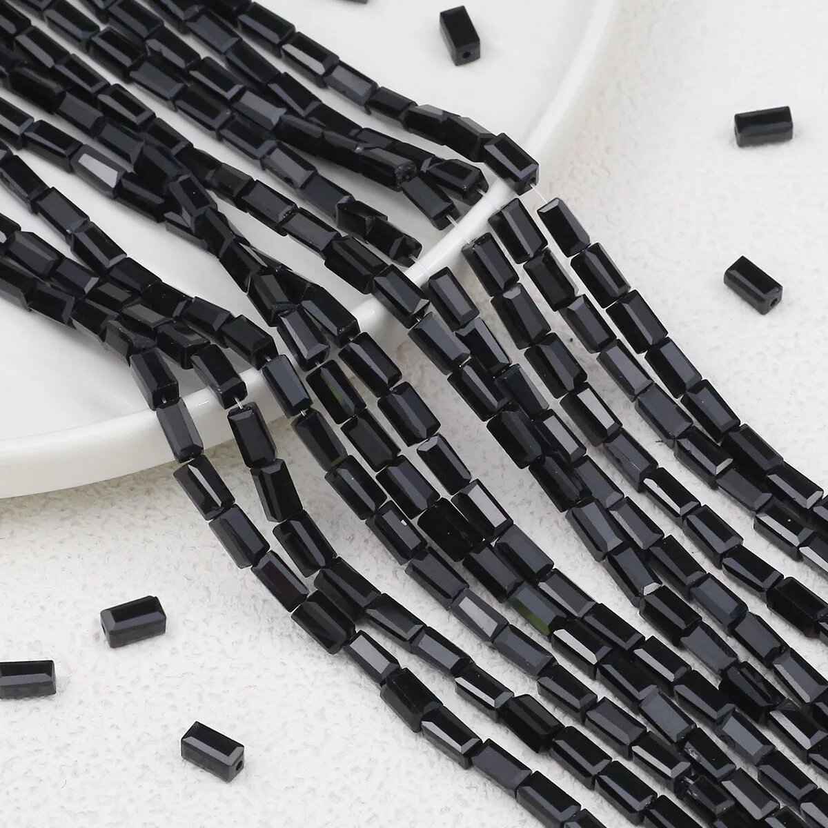 BTFBES 4x8 мм прямоугольные австрийские кристаллы для бижутерии Черный, Black