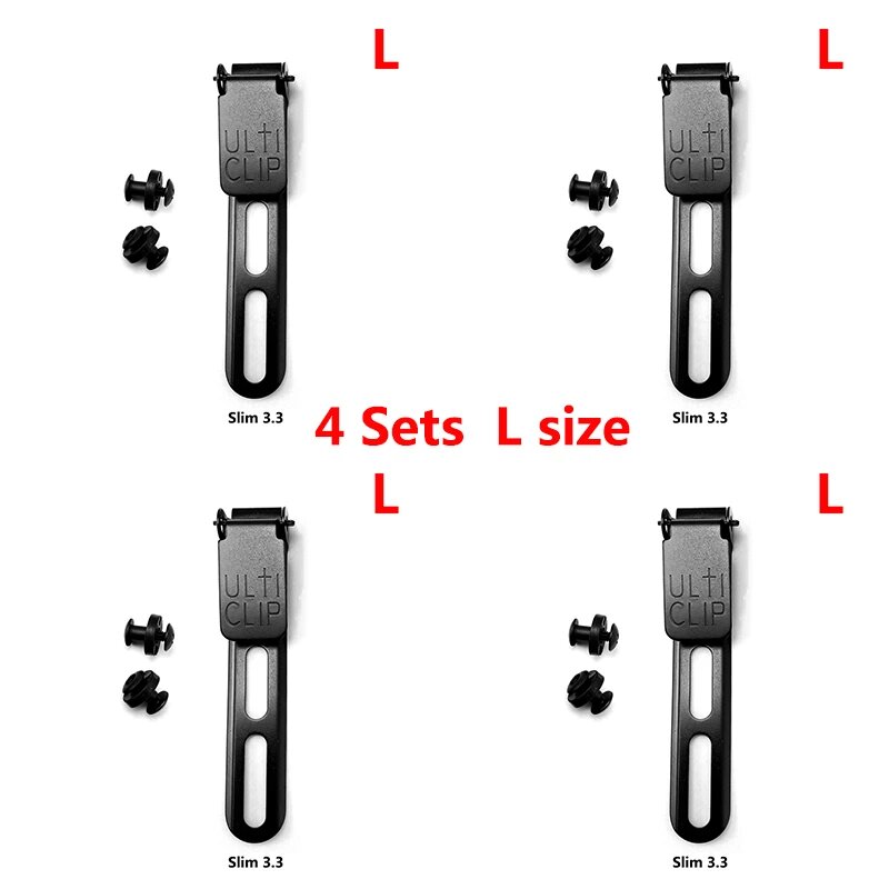 Зажимы для ножен из нержавеющей стали UltiClip 4 Sets L size