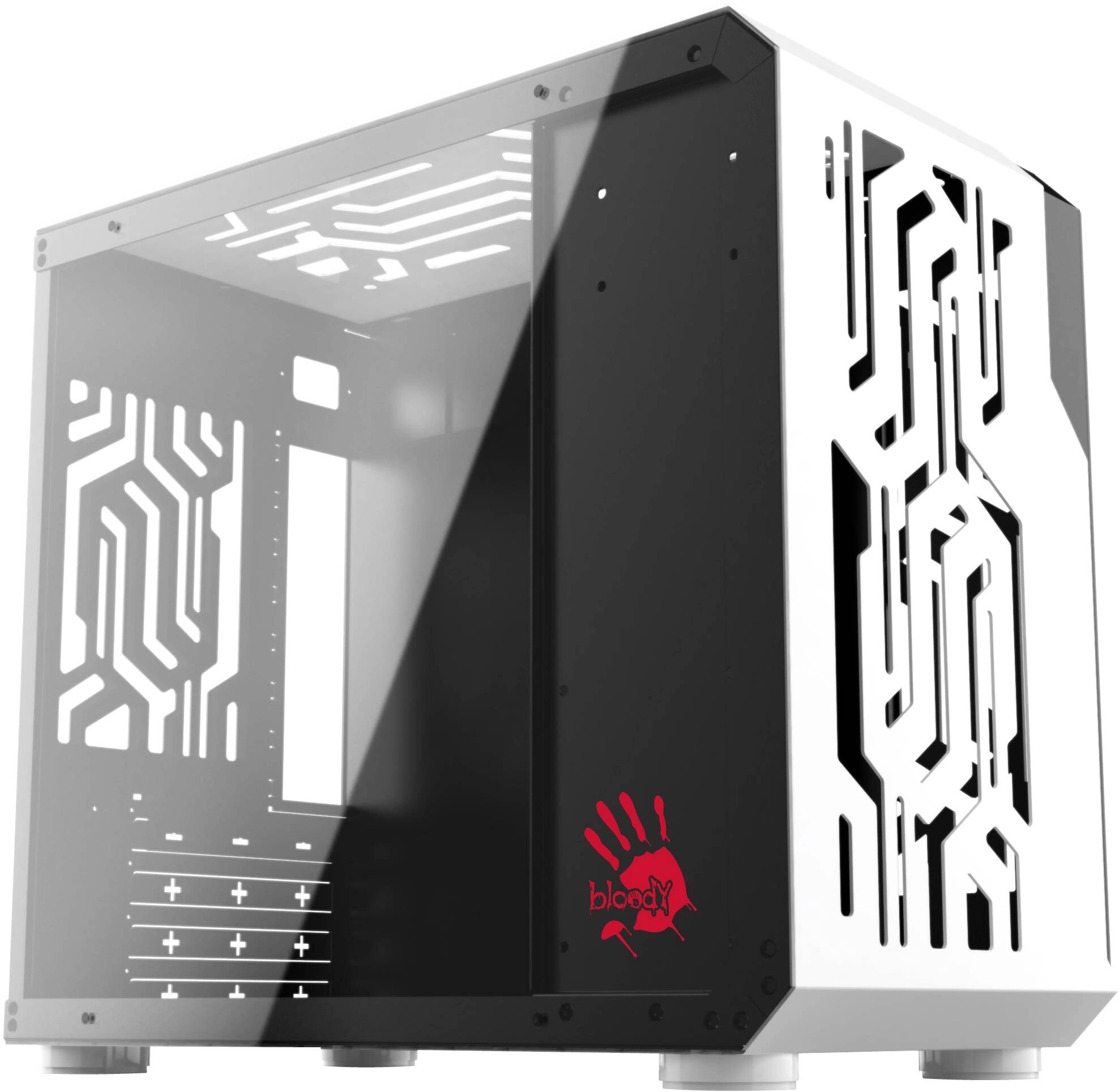 BD-CC110-WH / Корпус mATX BLOODY BD-CC110, Mini-Tower, без БП, белый [bd-cc110-wh]