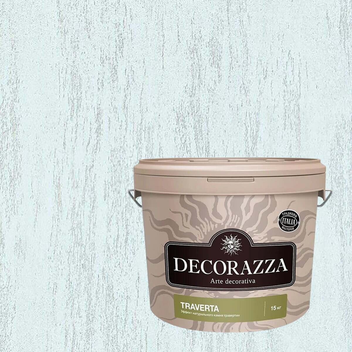 Декоративная штукатурка с эффектом натурального камня травертина Decorazza Traverta (15кг) TR 10-22