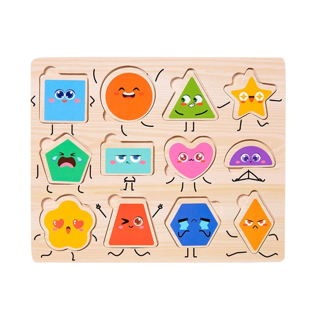 (1 комплект) Деревянная головоломка для раннего обучения, транспортировка фруктов, цифровое познание животных, плоскость для захвата руками, тип выражения