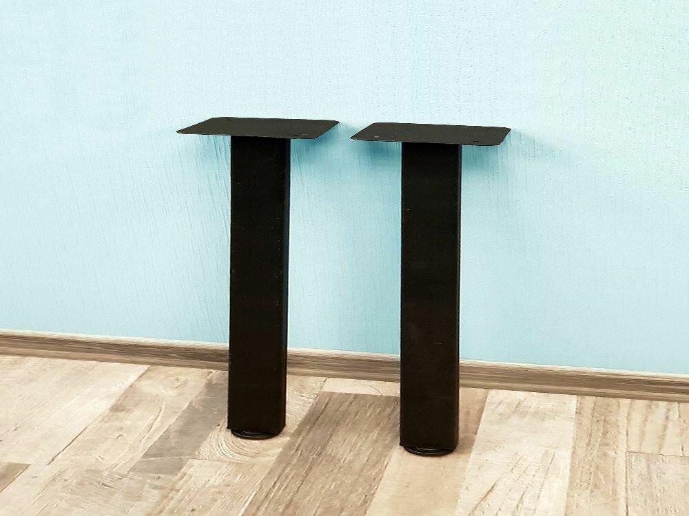 Ножки для журнального столика 300 40х40 (2 шт.) металлические регулируемые черные Лофт