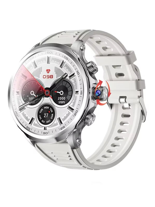 Смарт-часы 4G LTE Android, 8 ГБ/128 ГБ, 9 МП, WIFI, GPS, 1,95 дюйма, 1880 мАч